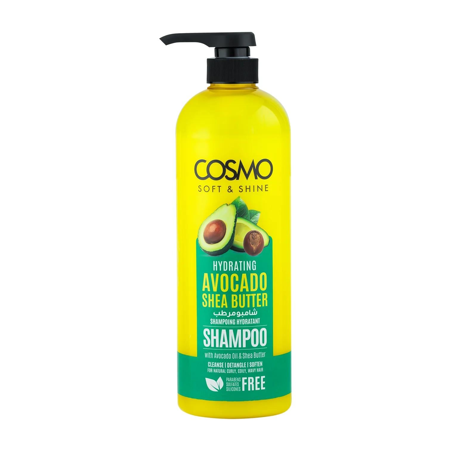 Cosmo Soft & Shine Avocado Shea Butter Shampoo 1000ml – Khan El Khalili ...