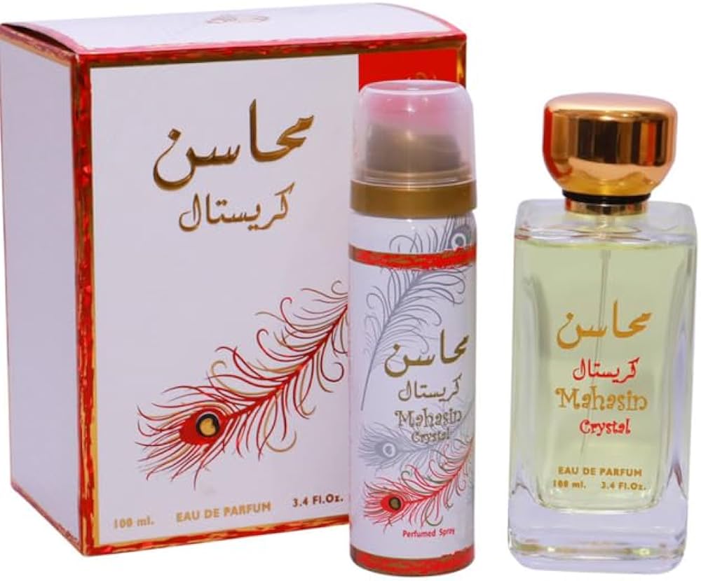 Mahasin Crystal with Deodorant EDP (100ml) perfume spray by Lattafa ...