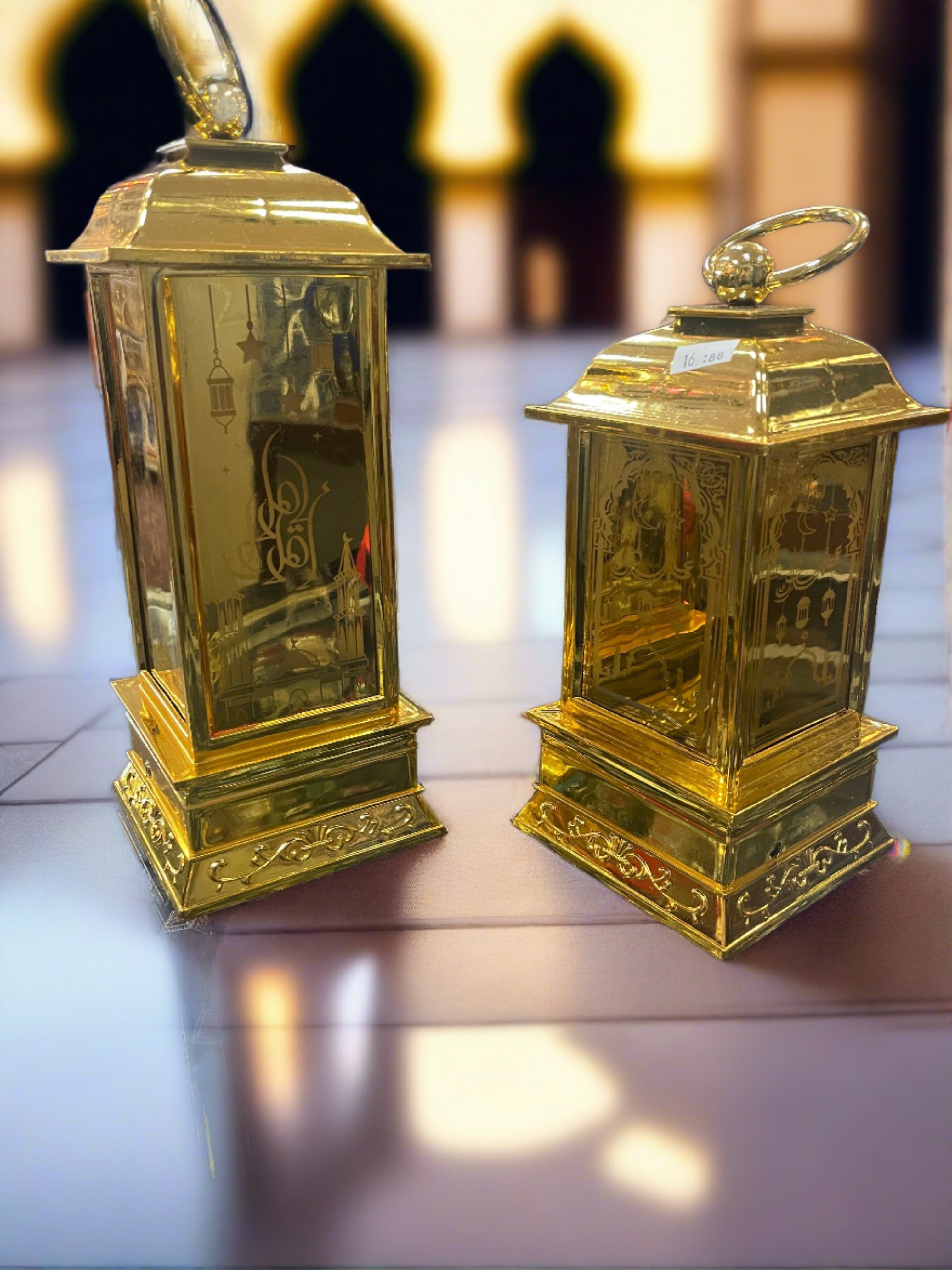 Golden Ramadan Lantern/Fanoos Rectangular – Khan El Khalili Warehouse