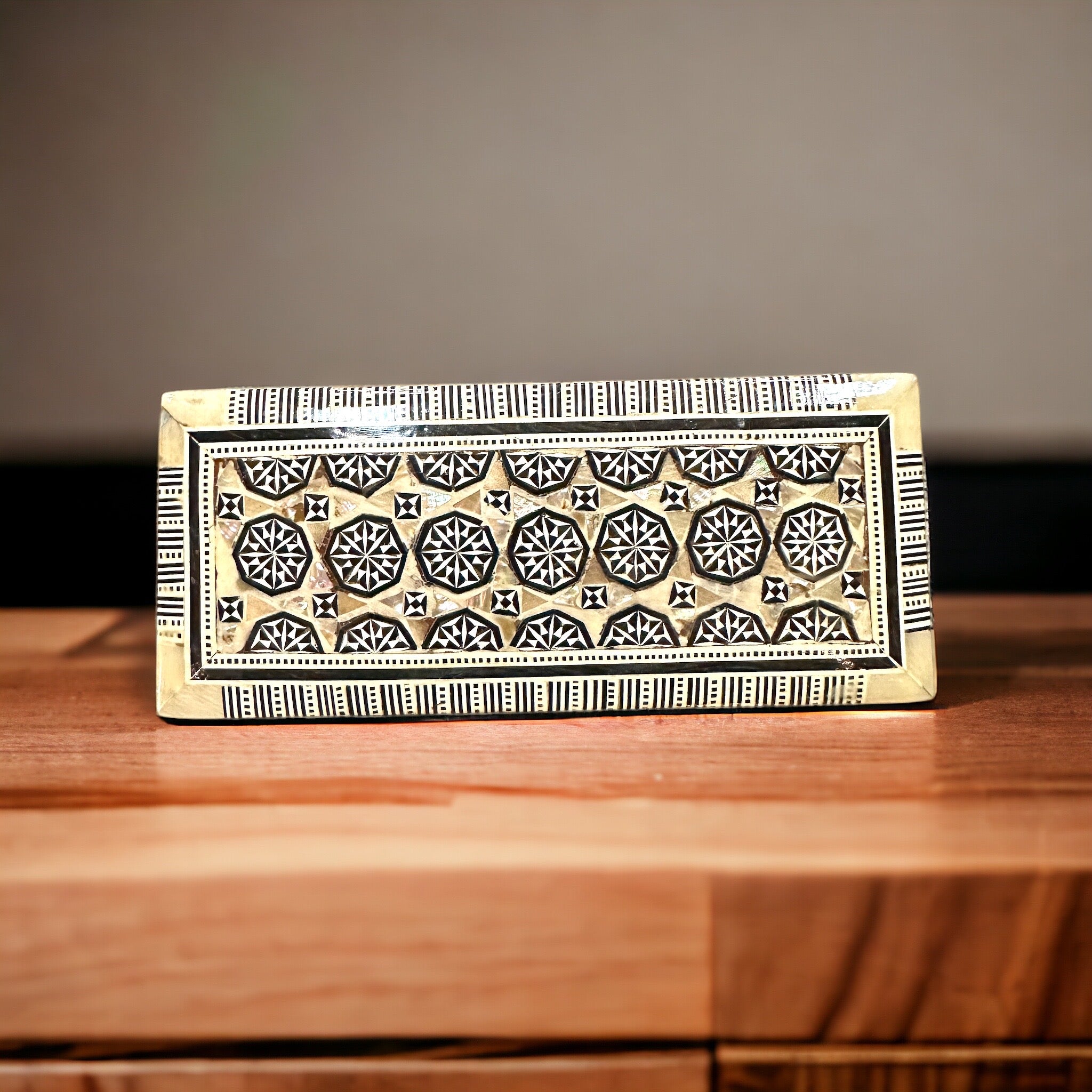 Egyptian Handmade Mother of Pearl Rectangular Inlay Box – Khan El ...
