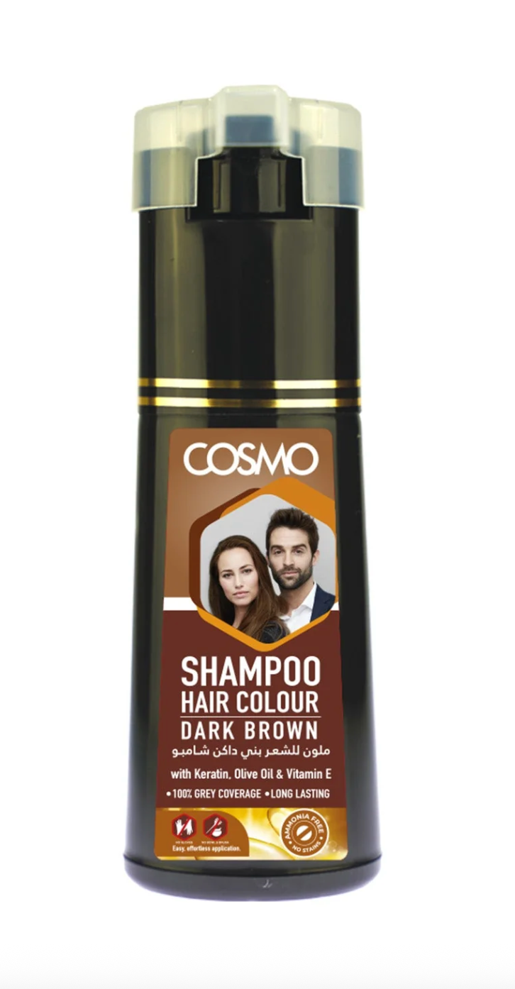 Cosmo Shampoo Hair Colour Dark Brown 180ml – Khan El Khalili Warehouse