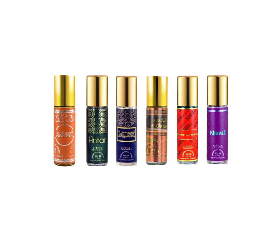 Nabeel assorted 6 Pack Roll on Perfume Oils - Musky Scents – Khan El ...