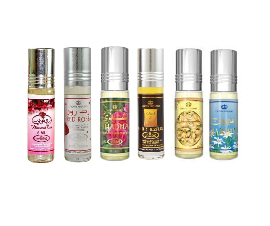 Al Rehab assorted 6 Pack Roll on Perfume Oils - Floral Scents – Khan El ...